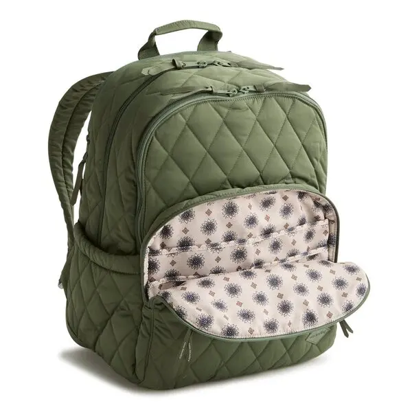 VERA BRADLEY Large Bancroft Quilted Backpack - Green