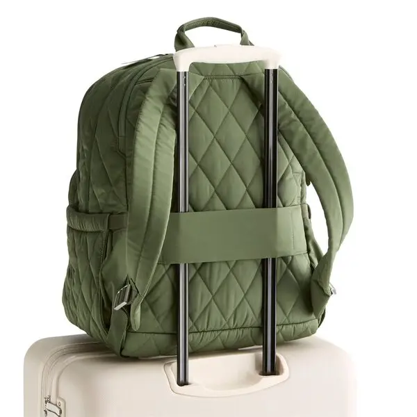 VERA BRADLEY Large Bancroft Quilted Backpack - Green
