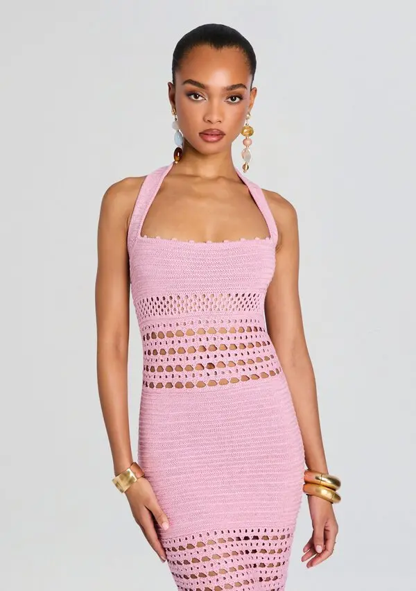 Retrofete Jaycee Crochet Midi Dress