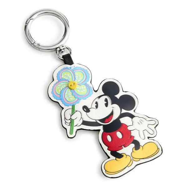 VERA BRADLEY Disney Mickey Mouse Pinwheel Bag Charm Keychain - Blue