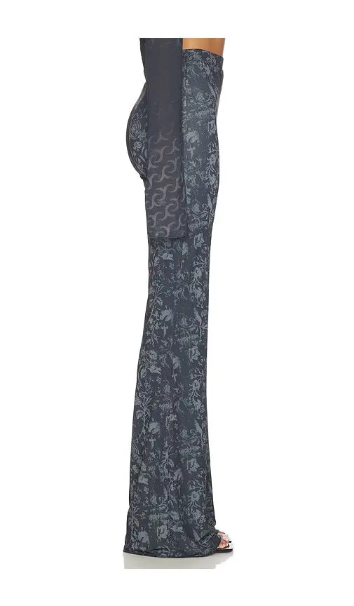 JADE CROPPER Flared Mesh Trousers