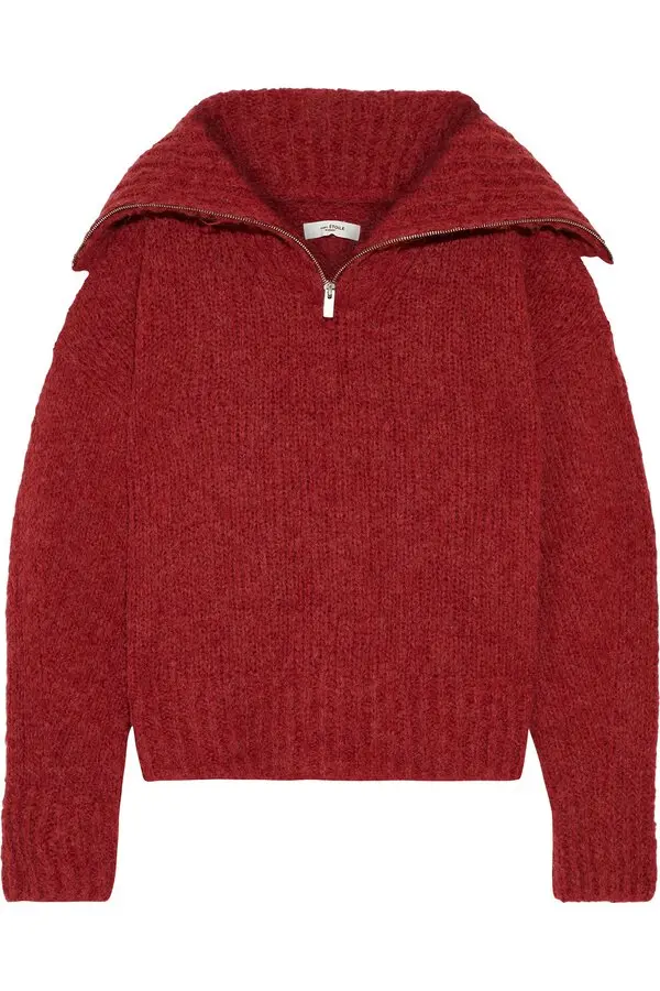 MARANT ETOILE Saky Brushed Knitted Sweater - Brick