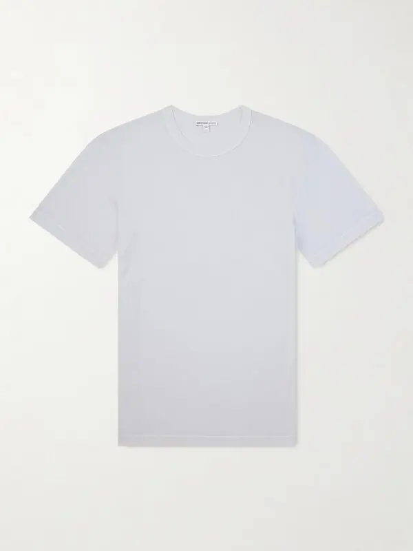 JAMES PERSE Combed Cotton-jersey T-shirt - Blue