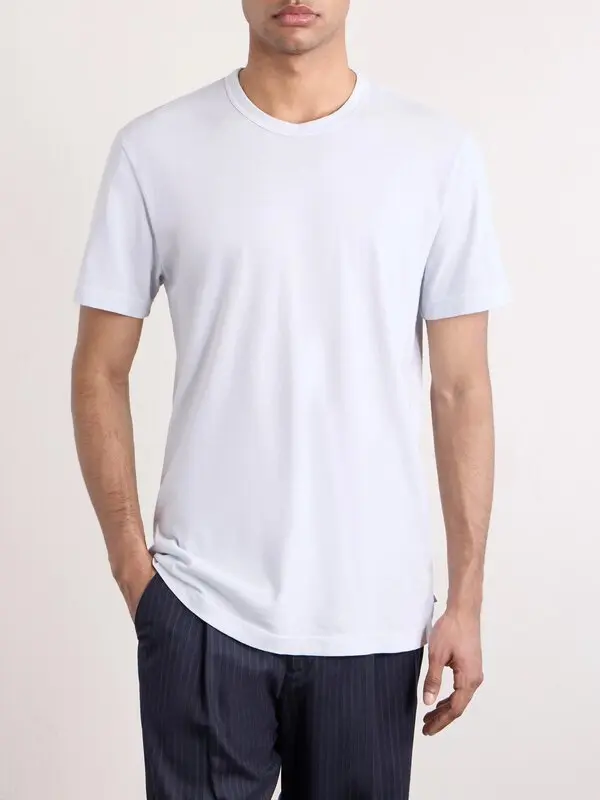 JAMES PERSE Combed Cotton-jersey T-shirt - Blue