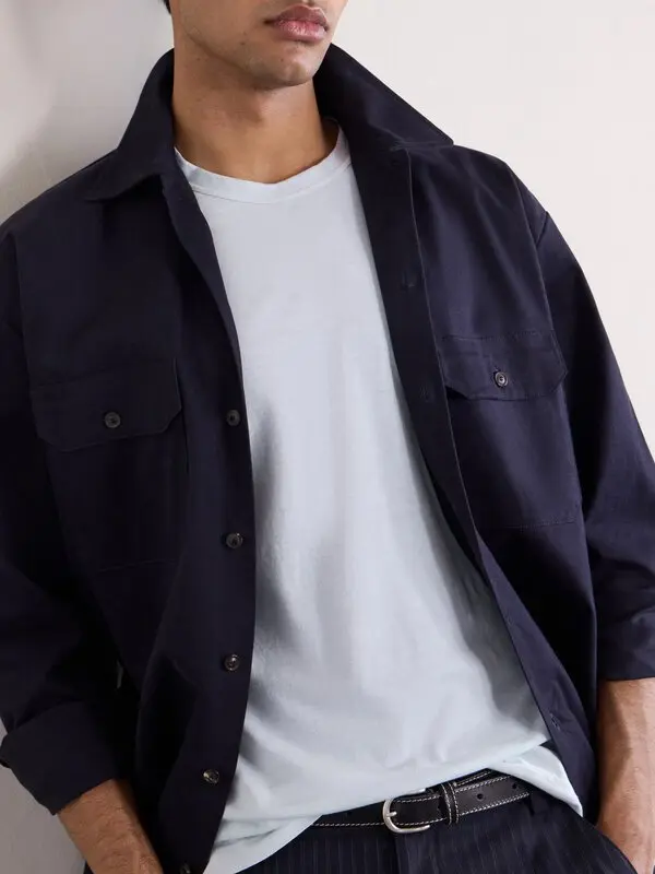 JAMES PERSE Combed Cotton-jersey T-shirt - Blue