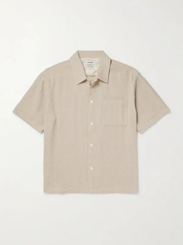 FRAME Cotton-blend Shirt - Neutrals