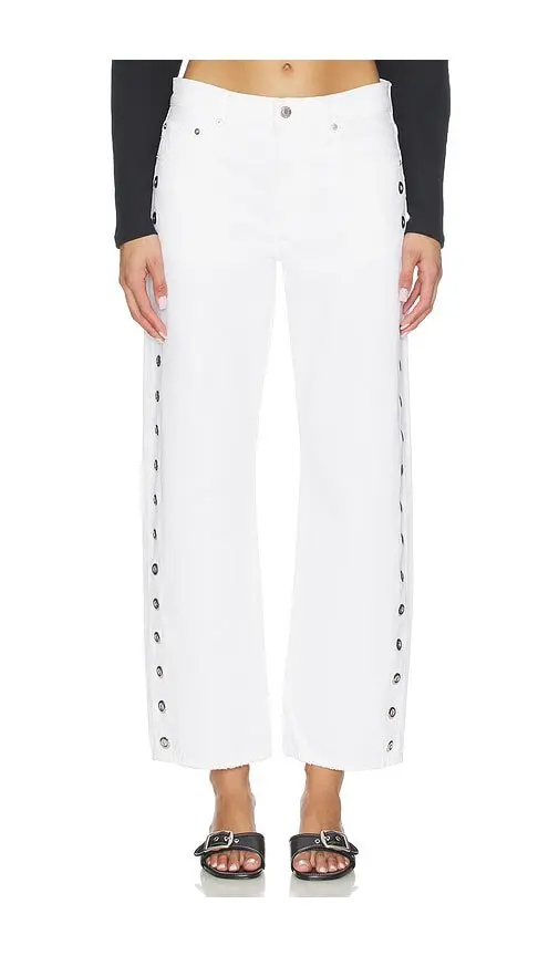PISTOLA Lexi Mid Rise Straight Jeans - Vivid White