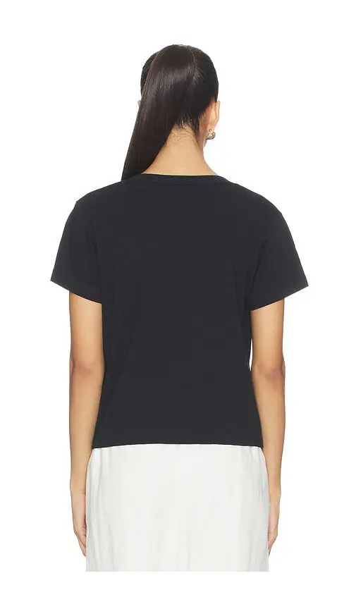 LESET Margo V Neck Tee - Black