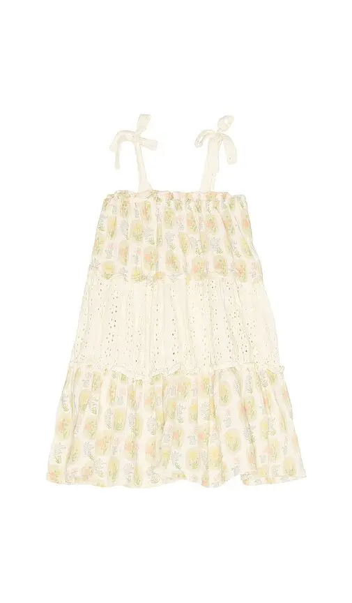 WILD WAWA Amber Dress In Cream - Early Blooms
