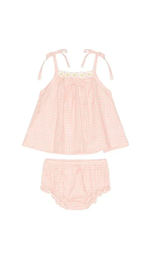 WILD WAWA Crochet Daisy Set In Pink - Pink Gingham & Floral