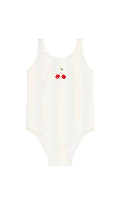 WILD WAWA Cherry Swimsuit In Baby Blue,white - Blue Stripe