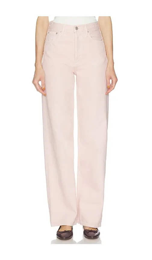 AGOLDE Ren High Rise Wide Leg Jeans - Foundation