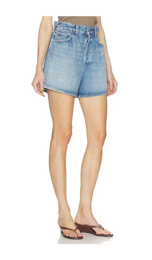AGOLDE Lyonne Cinched Waist Denim Shorts - Outbreak
