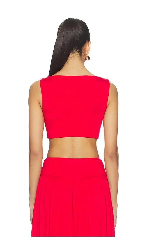 LOVERS AND FRIENDS Lotte Cropped Top With Gold Hardware
