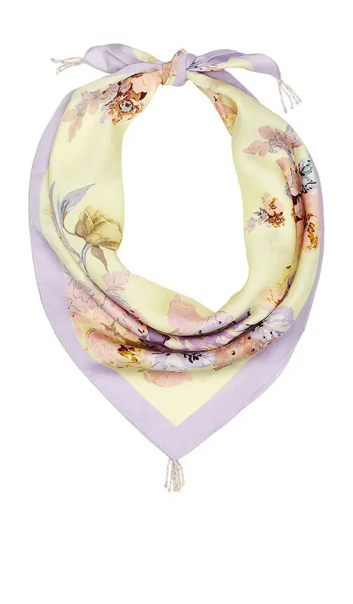 Hemant & Nandita Scarf In Lavender - Yellow