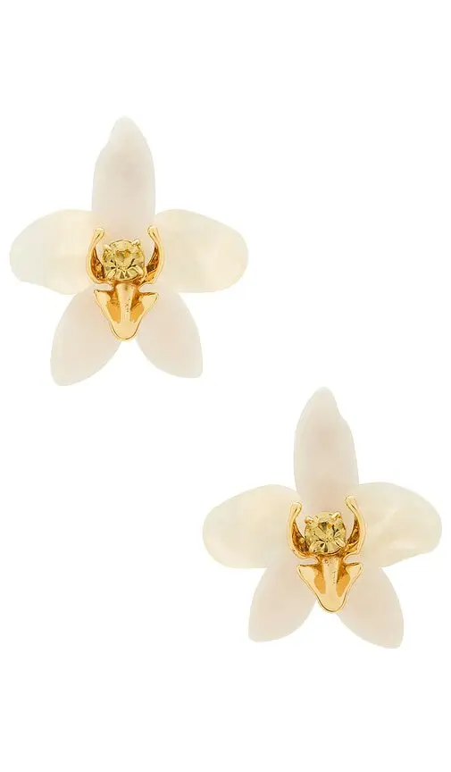 Lele Sadoughi Orchid Earrings - Mop