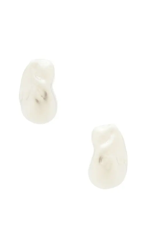 Lele Sadoughi Worth Ave Button Earrings - Pearl