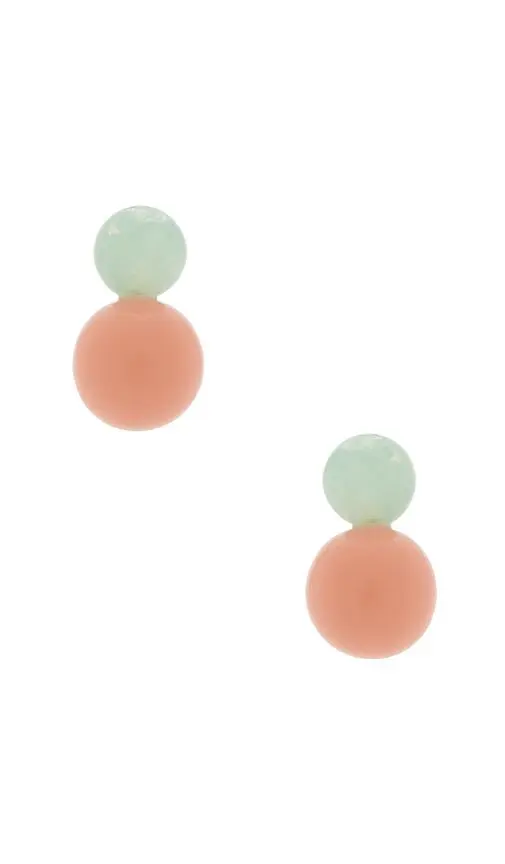 Lele Sadoughi Oasis Double Drop Earrings - Blush Opal