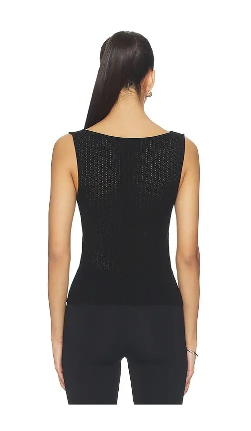 Joe's Jeans Crochet Boatneck Tank Top - Black