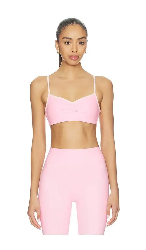 437 X The Ballet Bralette In Pink - Powder Pink & Cream