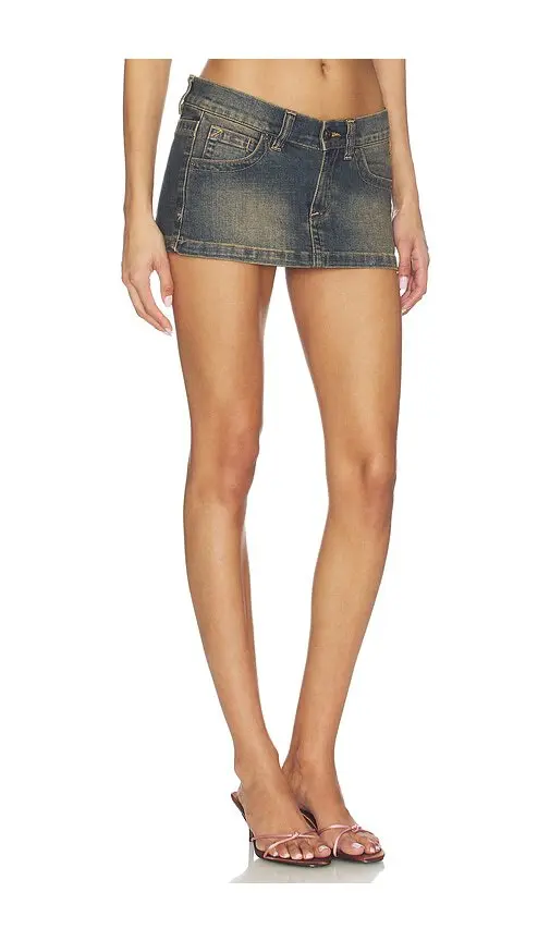 Abrand Denim Denim Mini Skirt - Kandi