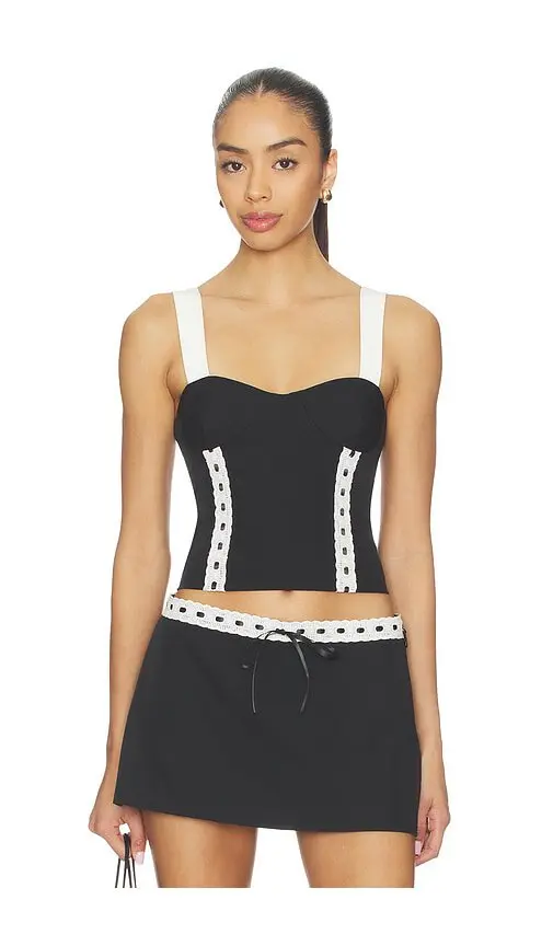 BY.DYLN Juliette Lace Detail Top