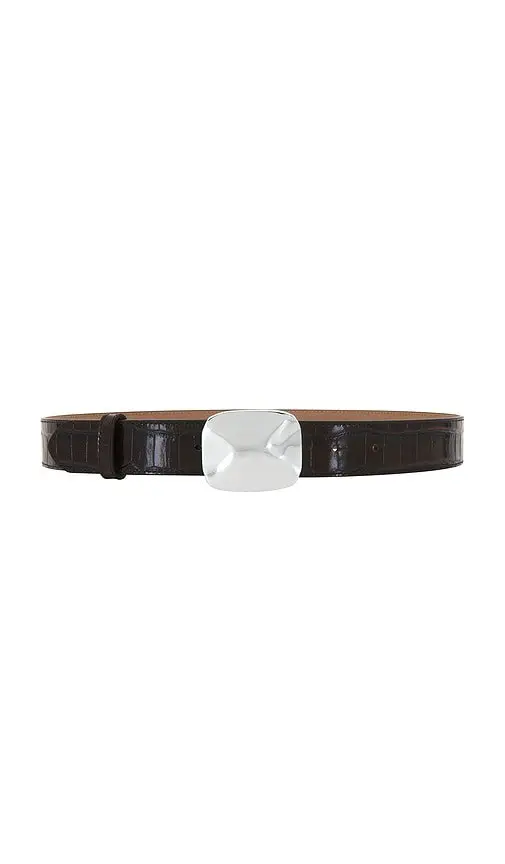 B-low The Belt Isaac Croco Belly Belt - Chocolate & Silver