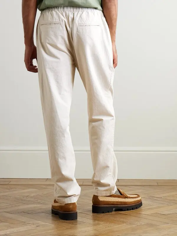 Folk Cotton And Linen-blend Suit Trousers