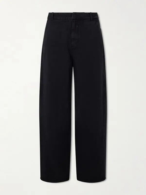 AMOMENTO Cotton Wide-leg Jeans