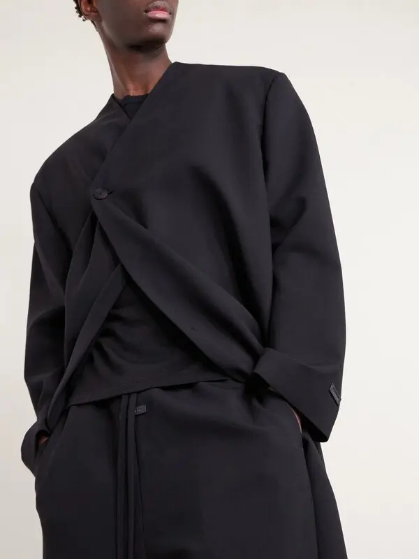 Fear Of God Lapelless Wool-blend Coat