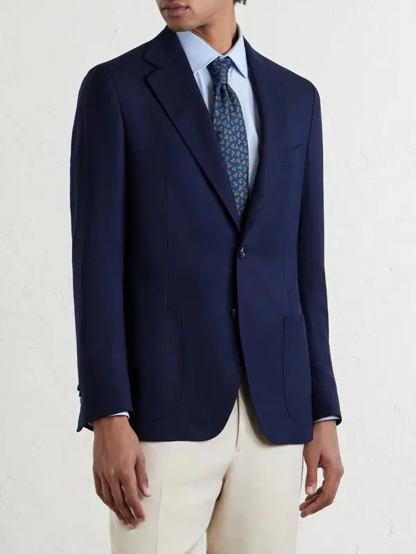 DE PETRILLO Wool-hopsack Blazer