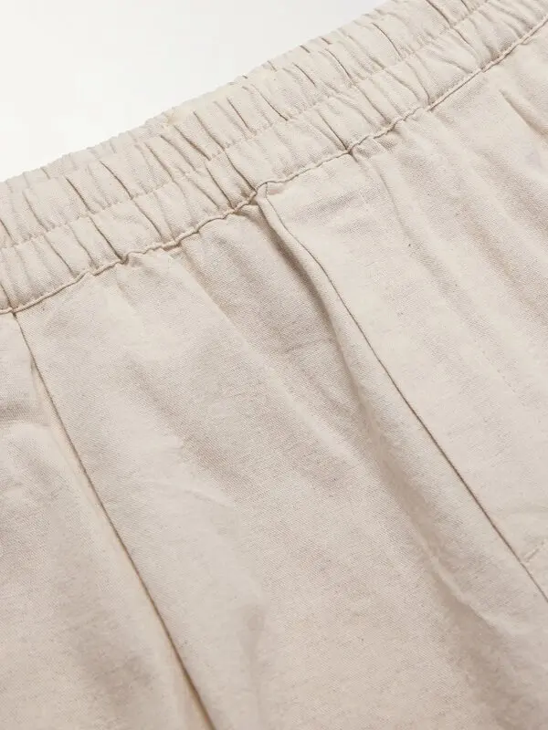 Folk Assembly Linen And Cotton-blend Shorts - Neutrals
