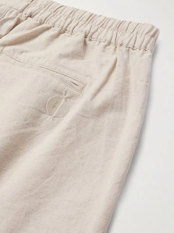 Folk Assembly Linen And Cotton-blend Shorts - Neutrals