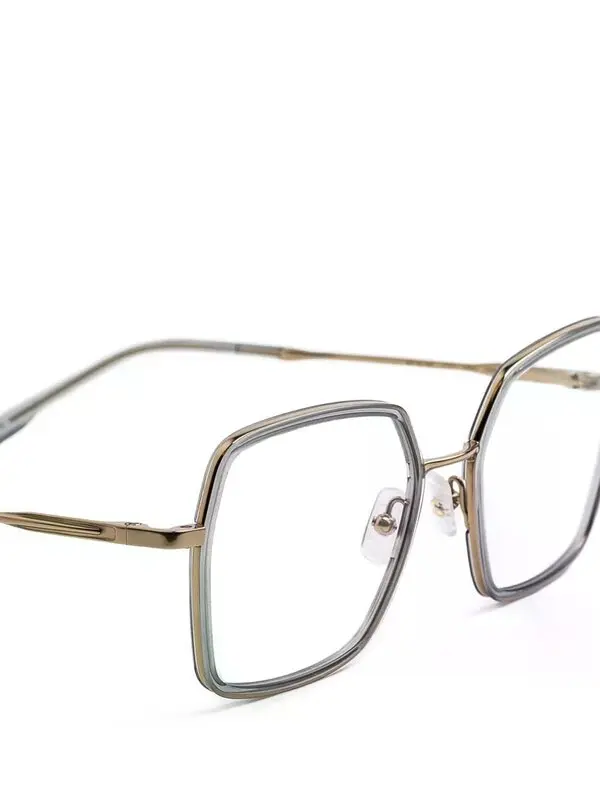 GIGI STUDIOS Orix Geometric Metal Eyeglasses - Grey