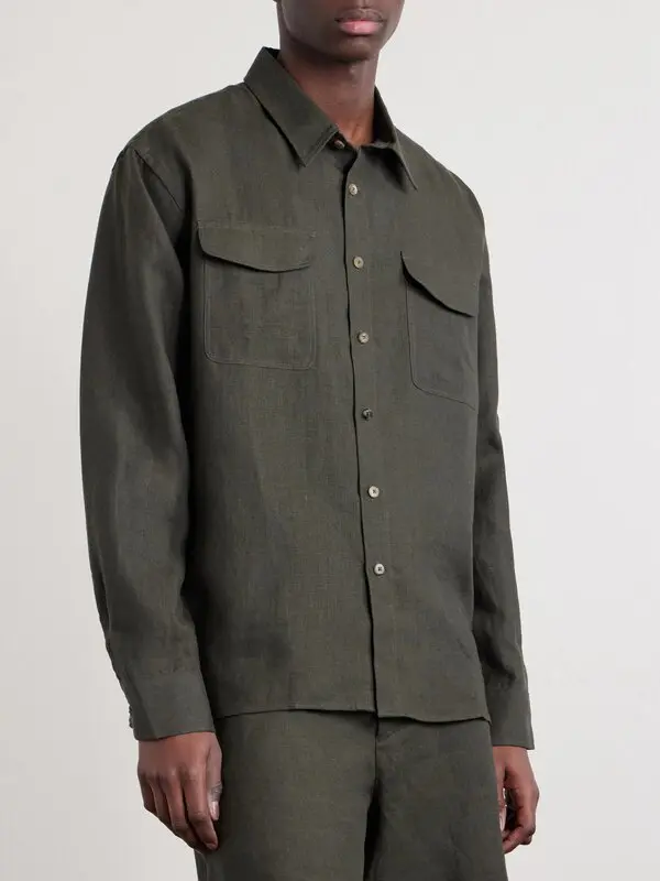De Bonne Facture Linen Overshirt