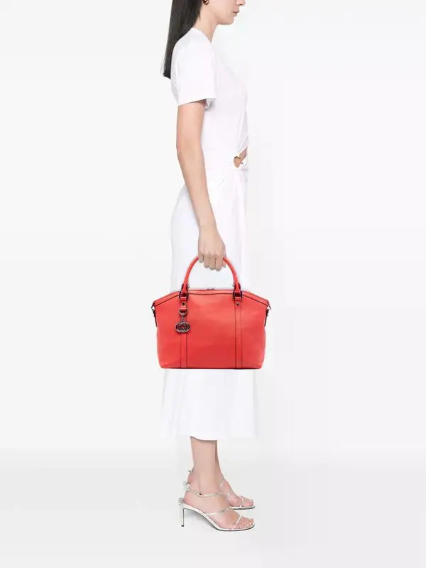 Gucci Leather Gg Charm Dome Satchel