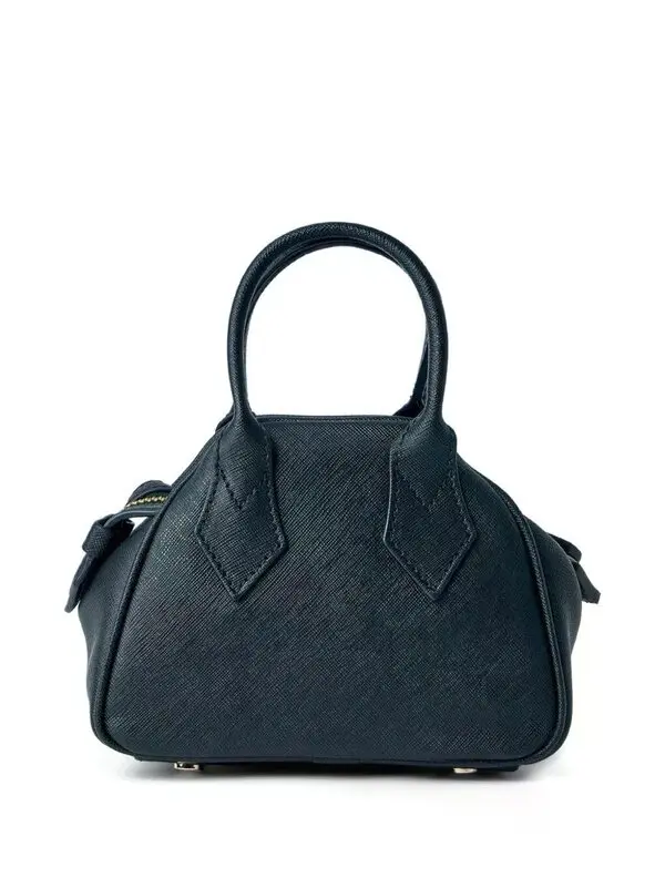 VIVIENNE WESTWOOD Mini Yasmine Top-handle Textured Tote - Black