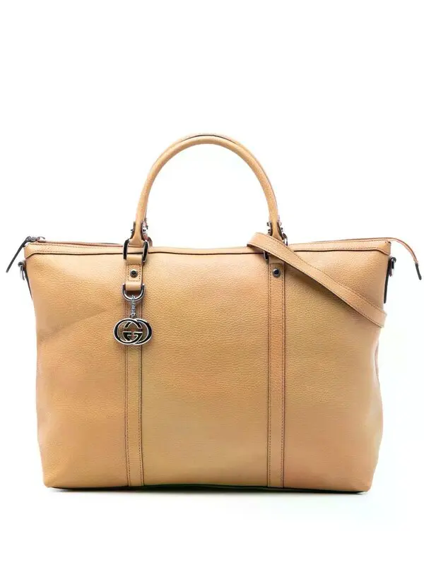 Gucci Leather Gg Charm Satchel
