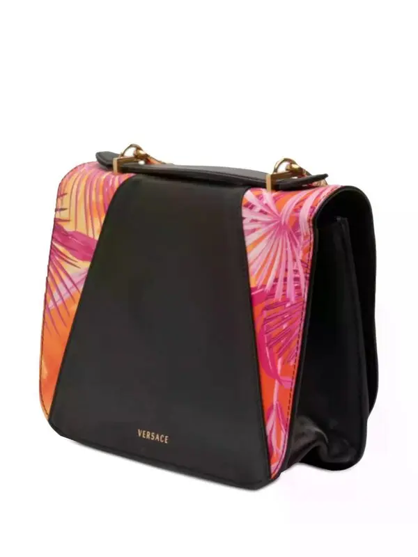 Versace Calfskin Jungle Weave Virtus Satchel