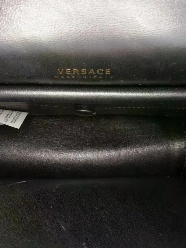 Versace Calfskin Jungle Weave Virtus Satchel