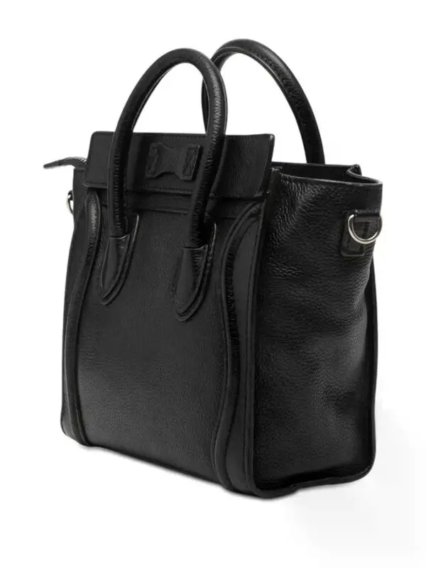 Celine Nano Leather Luggage Tote - Black