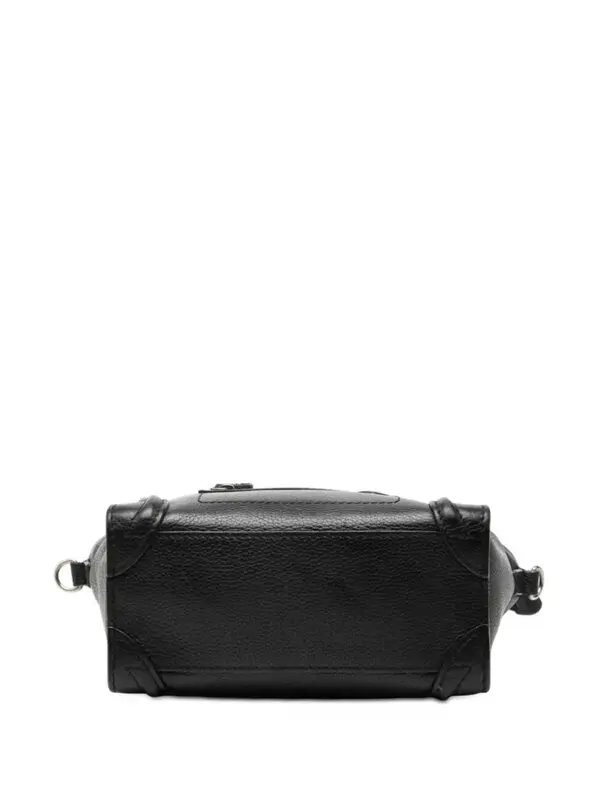 Celine Nano Leather Luggage Tote - Black
