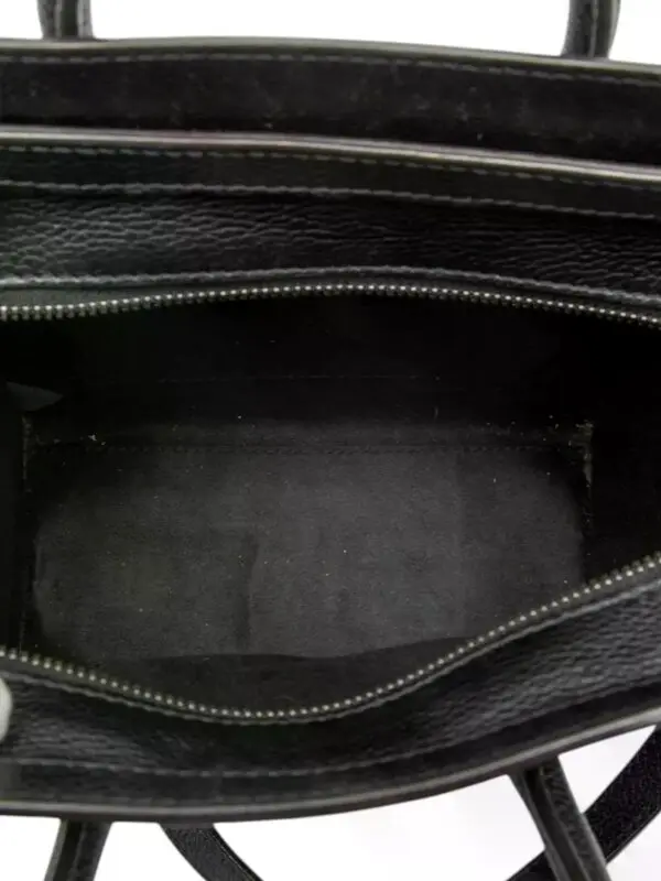 Celine Nano Leather Luggage Tote - Black