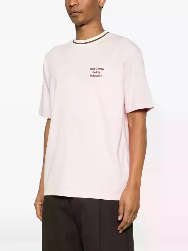 Drole De Monsieur Ribbed-trim T-shirt