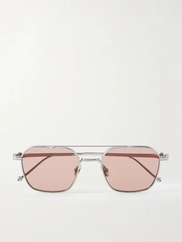 CARTIER Pasha Aviator-style Sunglasses - Silver