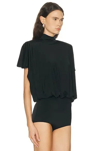 MUGLER Draped Backless Bodysuit