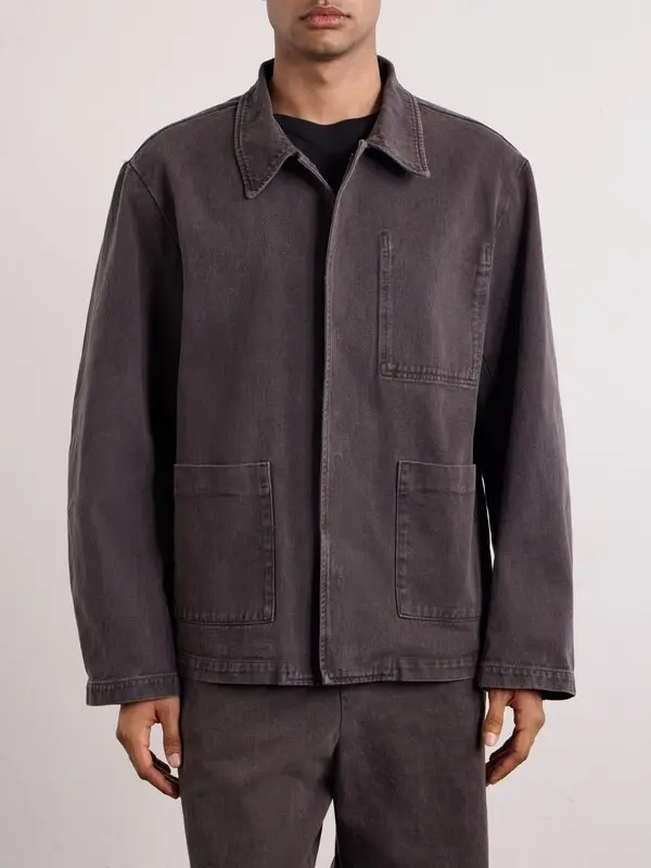 AMOMENTO Garment-dyed Denim Jacket