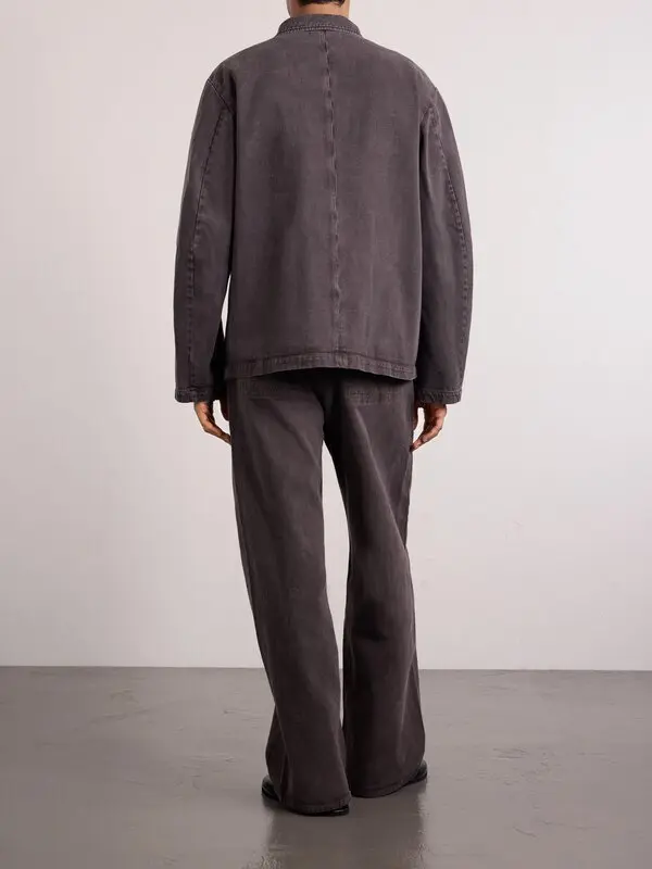 AMOMENTO Garment-dyed Denim Jacket