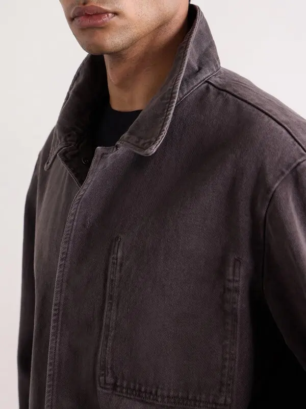 AMOMENTO Garment-dyed Denim Jacket