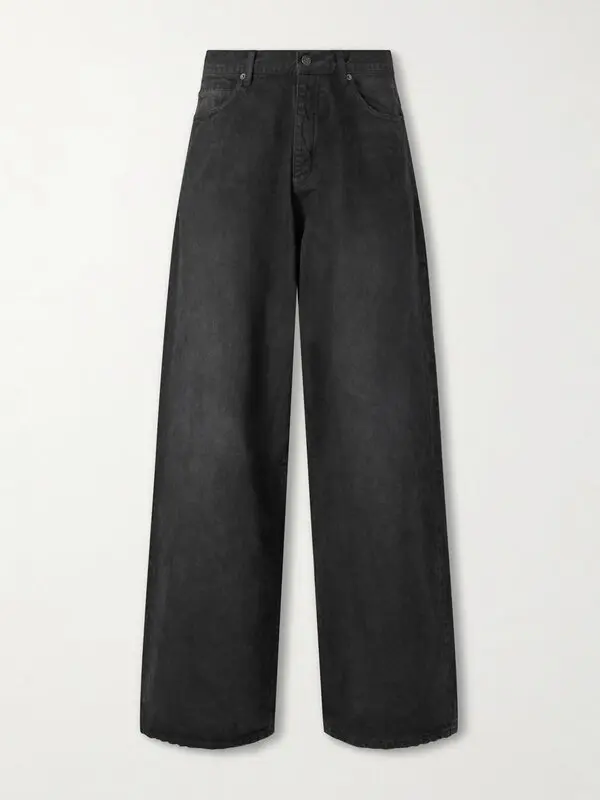 Balenciaga Wide-leg Jeans - Black